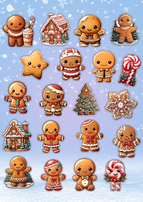 Gingerbread Mannetje Stickers - Knutselen Meisjes - Stickers voor ...