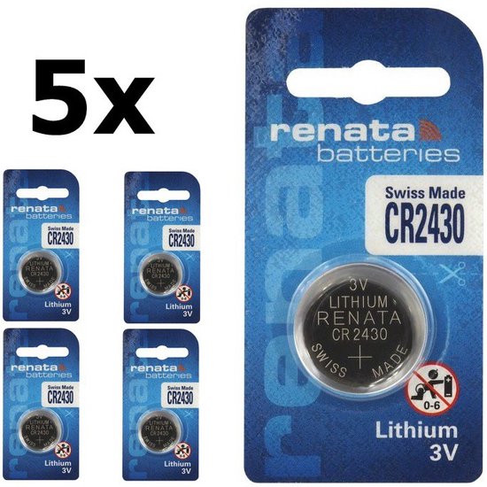 Renata CR2430 3v lithium knoopcelbatterij - 5 Stuks | bol