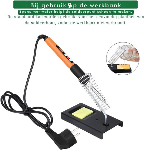 Soldeerboutset - 100W Led-Soldeerbout - Instelbare Temperatuur Van 180 ...