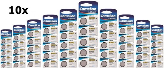 Camelion CR2016 3V 90mAh Lithium knoopcel - 50 Stuks (10 Blisters a 5 stuks) | bol