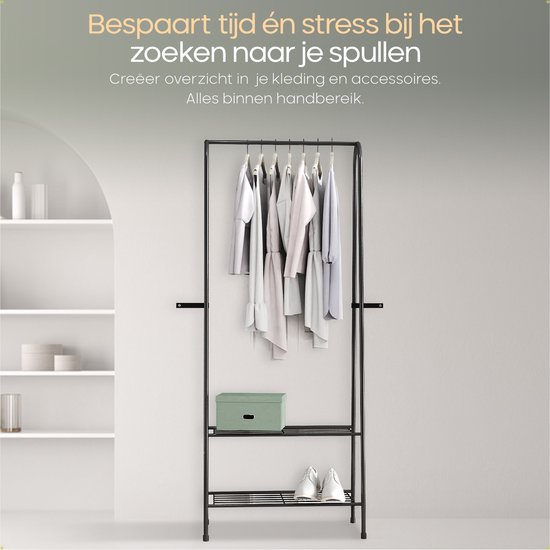 O'DADDY® Kledingrek Staand - Opbergrek 2 Lagen - Schoenenrek ...