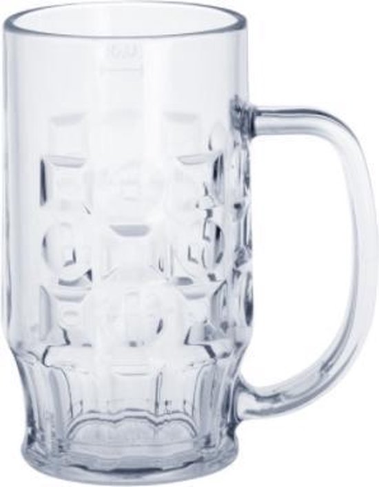 SET 12 stuks bierpul 0,4l uit kunststof is onbreekbaar, stapelbaar, herbruikbaar | bol.com