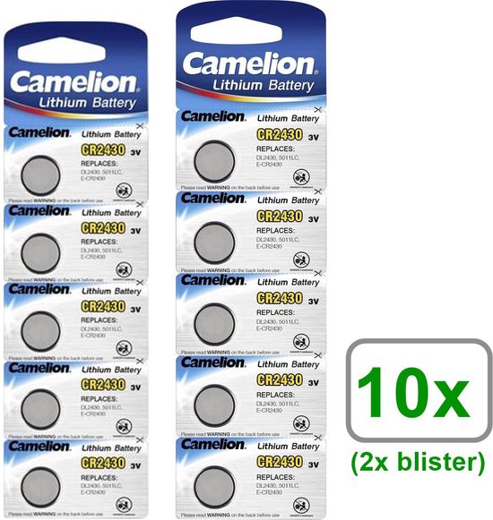 Camelion CR2430 lithium knoopcel batterij - 10 Stuks (2 blisters a 5 stuks) | bol