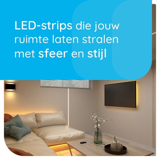 Modee Led Strip 5 Meter Dimbaar - Neutraal Wit - 19.2W - Lichtstrip ...
