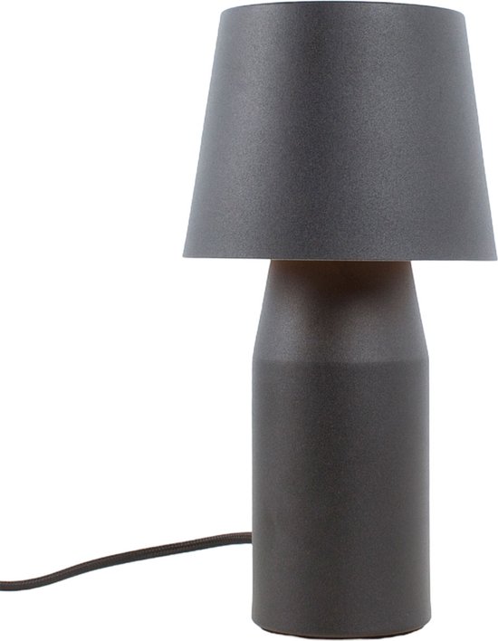 Minimalistische tafellamp | 1 lichts | zwart | metaal | 27,5 cm hoog ...