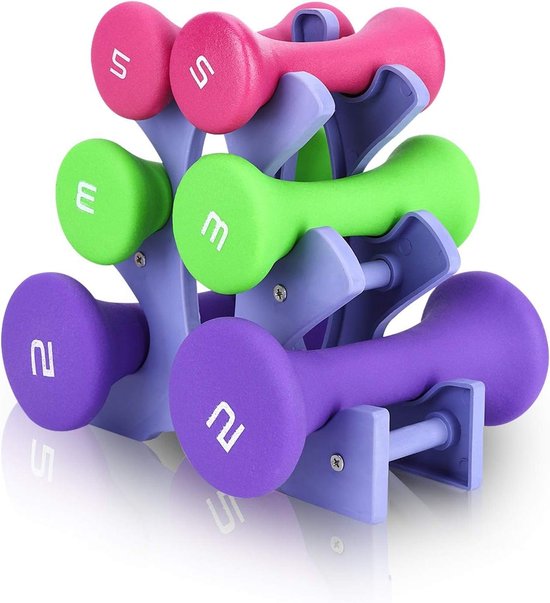Korte halters oefening - gewichten en kleurvarianten - fitness ...