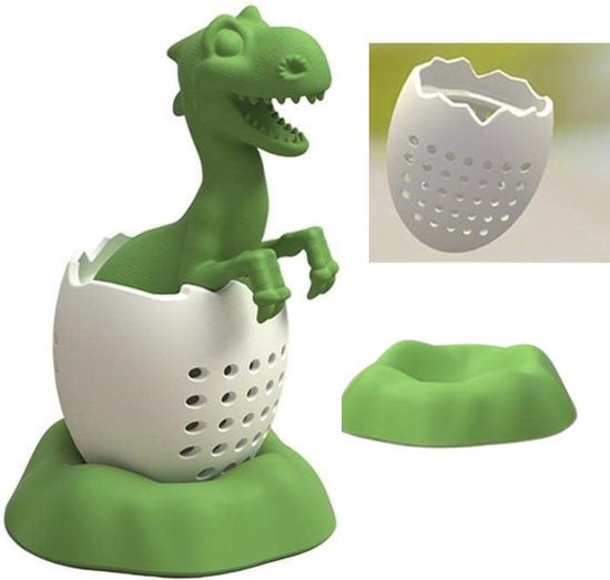 Thee-ei Dinosaurus in Ei - Grappig Theezeefje voor Losse Thee - Theeëi ...