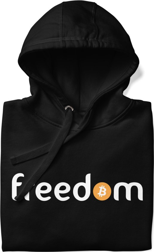 Bitcoin Hoodie - Freedom - Premium - Unisex - Kleur Zwart - Maat S ...
