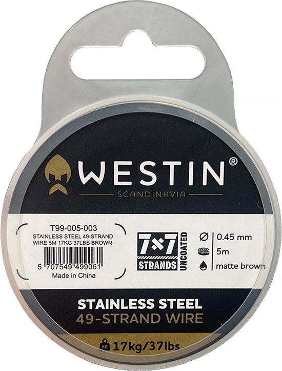 Westin Stainless Steel 49-Strand Wire (0.54mm 24kg 5m) | bol