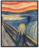 Edvard Munch De Schreeuw fotolijst met glas 50 x 70 cm - schilderij ...