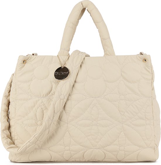 Giuliano stoffen handtas Freesia - Beige - Dames | bol