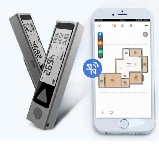 Mini Bluetooth Laser Afstand Meter Laser Meetlint Handheld Telefoon ...