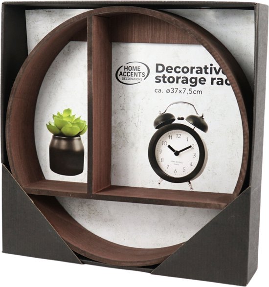 Home Accents wandrek donkerbruin 37 cm - wandkast - houten ...