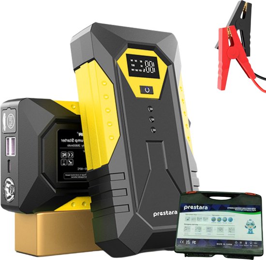 Prestara - Krachtige Jumpstarter – Start Je Auto, Motor of Boot Snel en Veilig! | bol