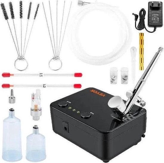 Vevor - Airbrush - Airbrush Kit - Dual-Action - Auto Start/Stop Control ...