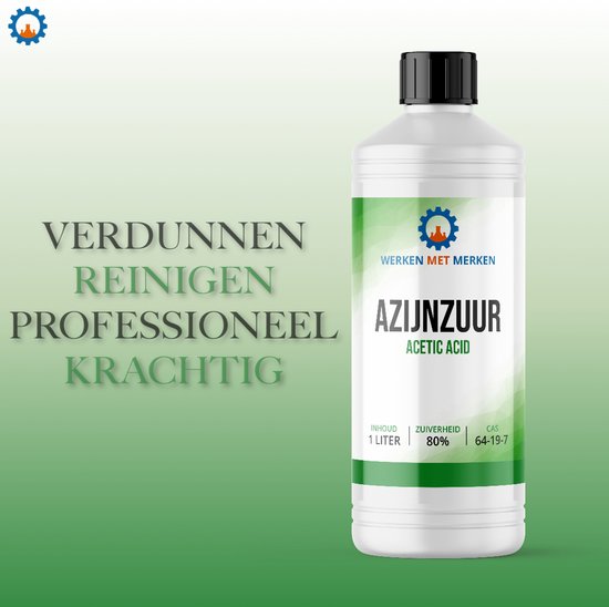 Azijnzuur 80% - Doos, 12x1 liter | bol