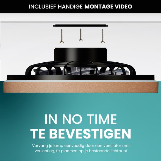 Airking Plafondventilator - Stille Ventilator met Afstandsbediening ...