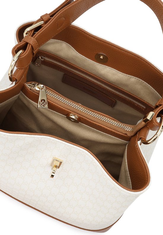 Two-tone handbag with a subtle pattern | bol