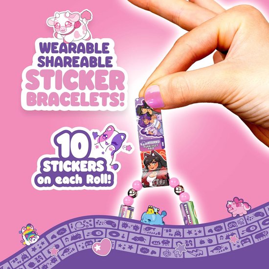 Verzamelbare Sticker Rollen Set met Hanger en Armband, Inclusief 120 ...