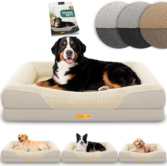ELONEO Orthopedisch Hondenbed – XL – Creme | bol
