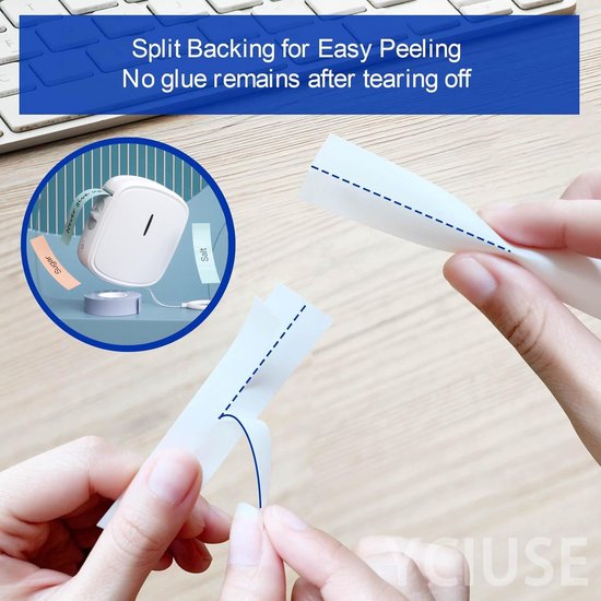 Zelfklevende Etikettenrol 15mm x 4m voor Labelmakers (PRT QUTIE, HPRT ...