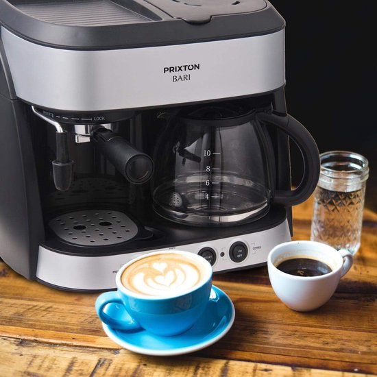 Dubbele Koffiemachine 3-in-1: Espresso, Americano en Cappuccino, 1850W ...