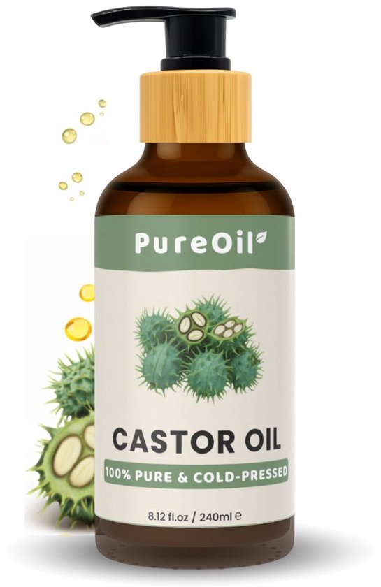 PureOil – Castor Olie – 240ml – Koudgeperst & Hexaanvrij – 100% Puur ...