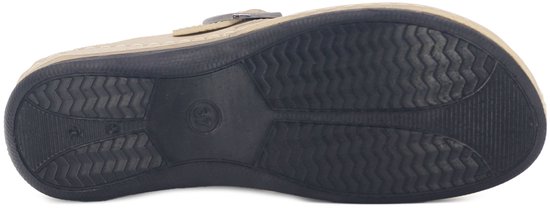 Mahli - Zenne - Dames Cloggs - Gesp - Cloggs - Comfort - Beige - Maat ...