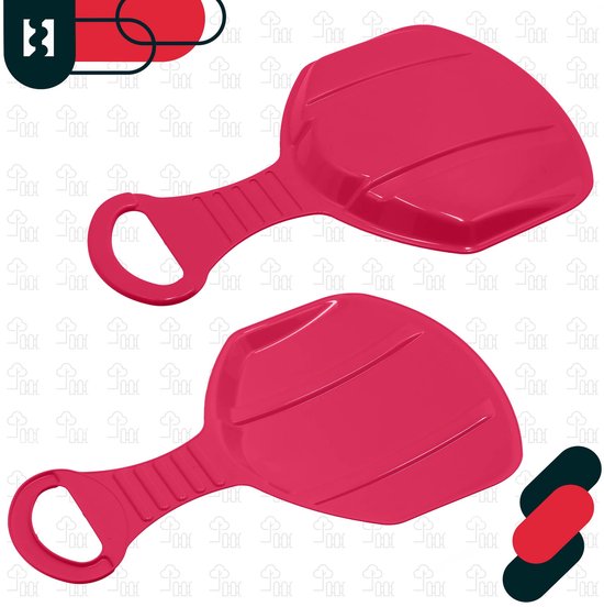 KOTARBAU 2x slee kind, pvc 60 cm, roze, sneeuw, handgrepen | bol