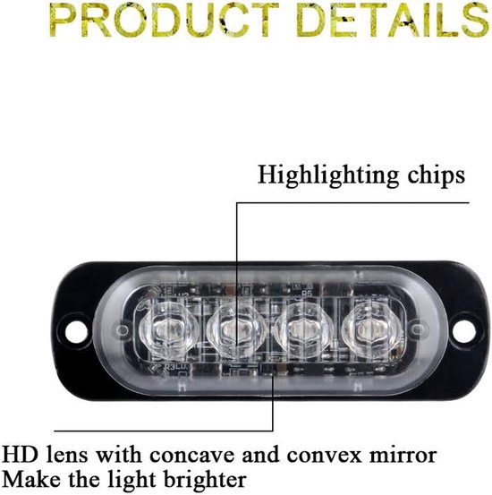 Stroboscoop noodwaarschuwingslicht, knipperend waarschuwingslicht voor ...