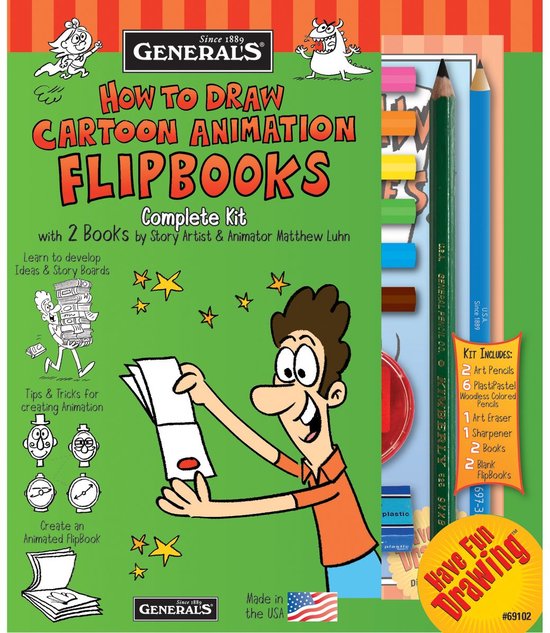 General's - Potloodset - Hoe teken je cartoon flipboekjes! - 69102 | bol