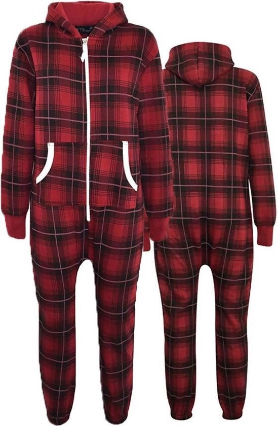 Rode Tartan Onesie | bol.com