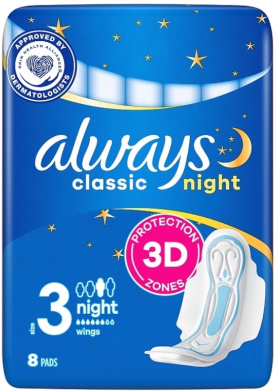Always Classic Night - Clean Feel Protection - 1 x 8 stuks | bol