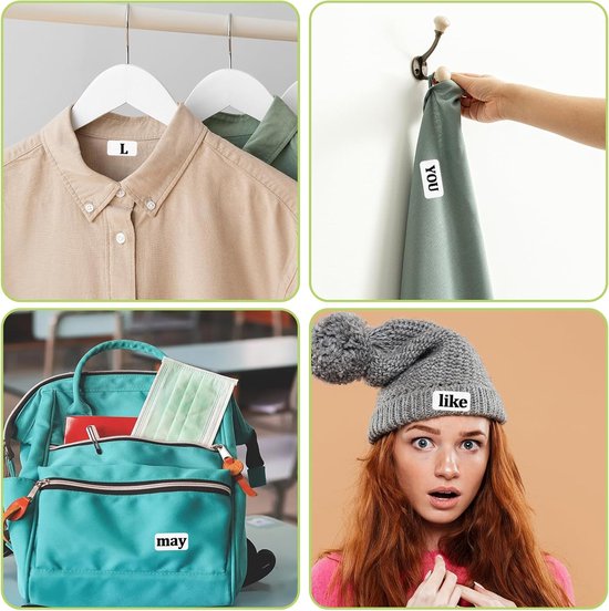 Waslabels Set - Naamstickers Kleding - Kleding Markeren - Zelfklevend ...