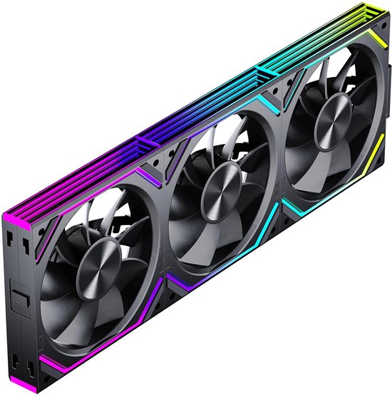 Set van 3 RGB PC Ventilators 120mm Daisy Chain Adressable ARGB PWM | bol