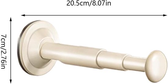 2 stuks Muurrek – Uitschuifbaar, vacuümzuignap (zonder boren) | bol