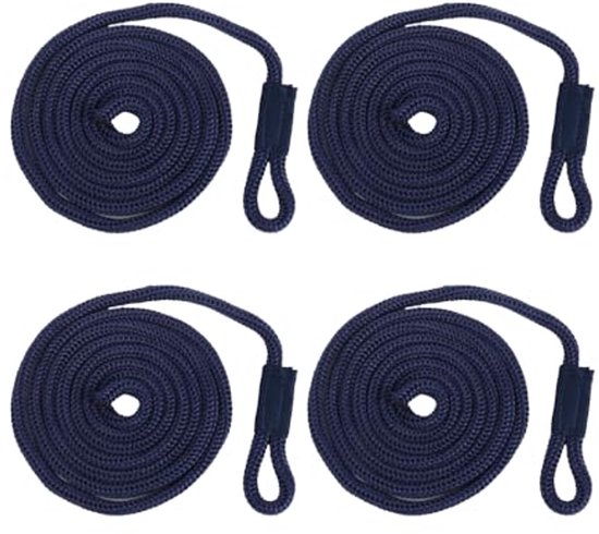4 Stuks Boot Bumper Lijn - 5 ft Polyester Gevlochten Spatbord Touw voor ...