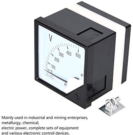 AC 0-500V Meetbereik Vierkant Paneel Spanningsmeter Spanningstester ...