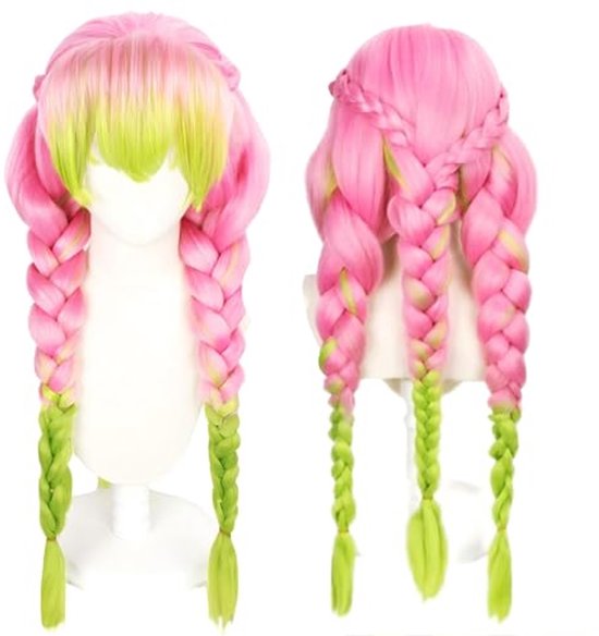 Anime Cosplay Pruik kanroji Mitsuri - 80 cm met Pruik Cap - Perfect ...