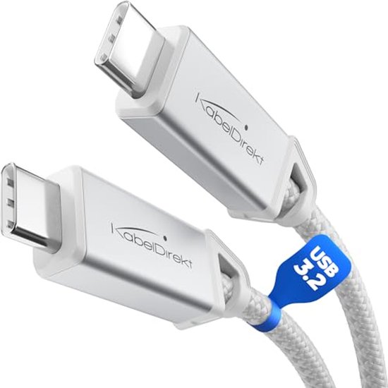 USB-C Kabel 2m - Snelladen 240W & 20Gbit/s Data/Video - Universaal ...