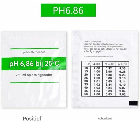 pH Meter Calibration Powder - pH Buffer Solution Set (01/86/18) - Voor ...