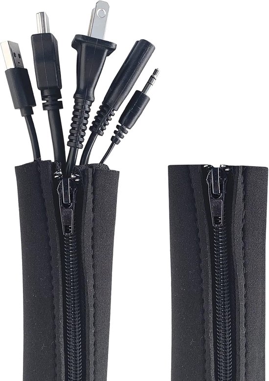 2 stuks kabelmanagementhoes, kabelmanagementsysteem voor tv/computer ...
