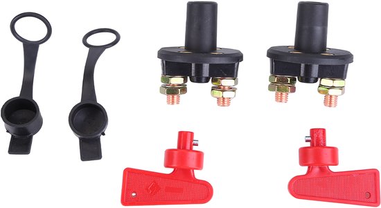 2Pcs Battery Isolator Switch with Keys 12V/24V 300A Battery Cut Off ...