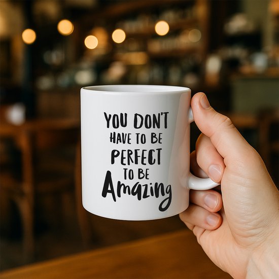 330ml Inspirerende Koffiemok - 'Je Hoeft Niet Perfect te Zijn om ...