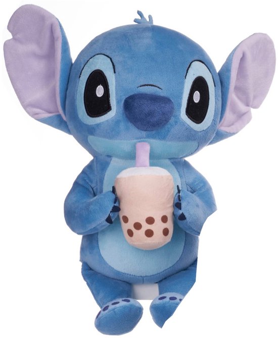 Disney Lilo & Stitch Met Bubble Tea 24-32cm Knuffel | bol