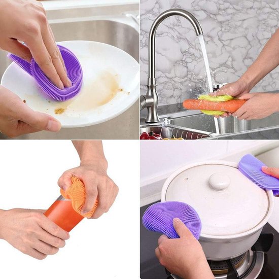 Siliconen Spons Antibacteriële Keuken Reiniging - Voedselveilig ...