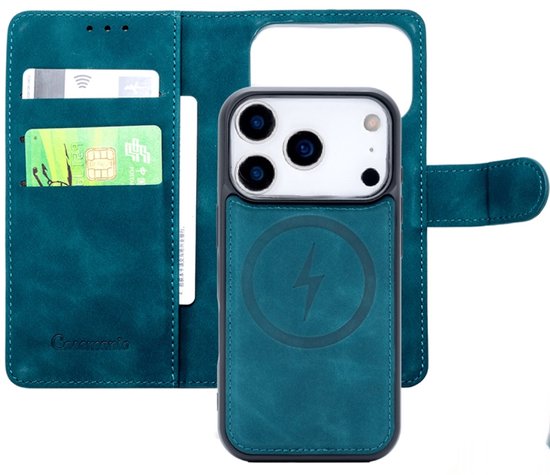 Casemania – Bookcase 2-1 MagSafe – iPhone 17 Pro Max Groen | bol