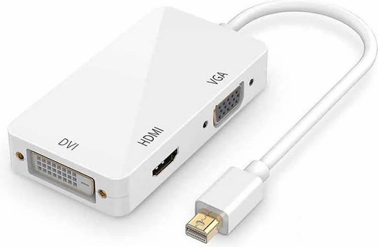 Adaptateur Mini DisplayPort vers HDMI/DVI/VGA de Jumada - Wit | bol