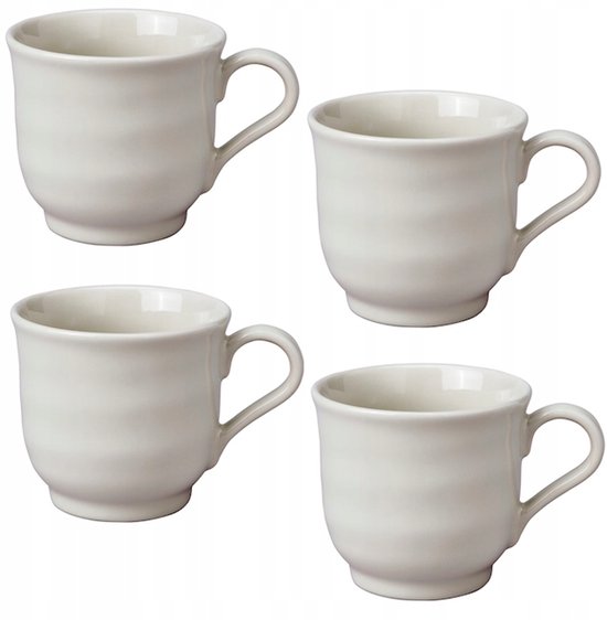 IKEA SANDSKÄDDA Mokken Beige 270 ml - Set van 4 | bol
