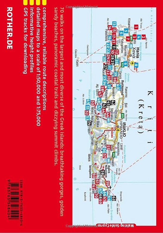 Coastal and Mountain Walks in Crete: 70 Scenic Routes with GPS Tracks | bol